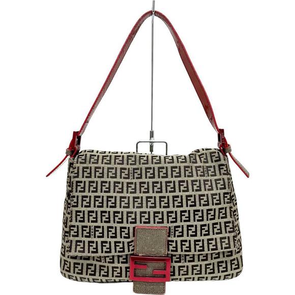 Fendi | Bags | Fendi One Shoulder Bag Canvas Zucchino Brown Beige ...